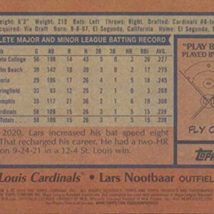 2022 TOPPS ARCHIVES #156 LARS NOOTBAAR 1978 TOPPS RC CARDINALS BASEBALL MLB