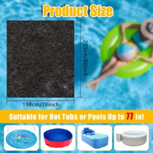 HOMSHIAM 80"X78" Hot Tub Mat, Above-Ground Pool Protector Mat, Water-Absorbent Hot Tub Flooring Protector, Protect The Hot Tubs from Wear, Outdoor Indoor Portable Spa Pool Ground Protection