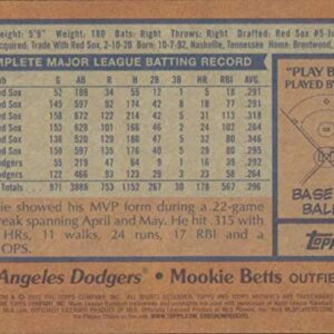 2022 TOPPS ARCHIVES #166 MOOKIE BETTS 1978 TOPPS DODGERS BASEBALL MLB