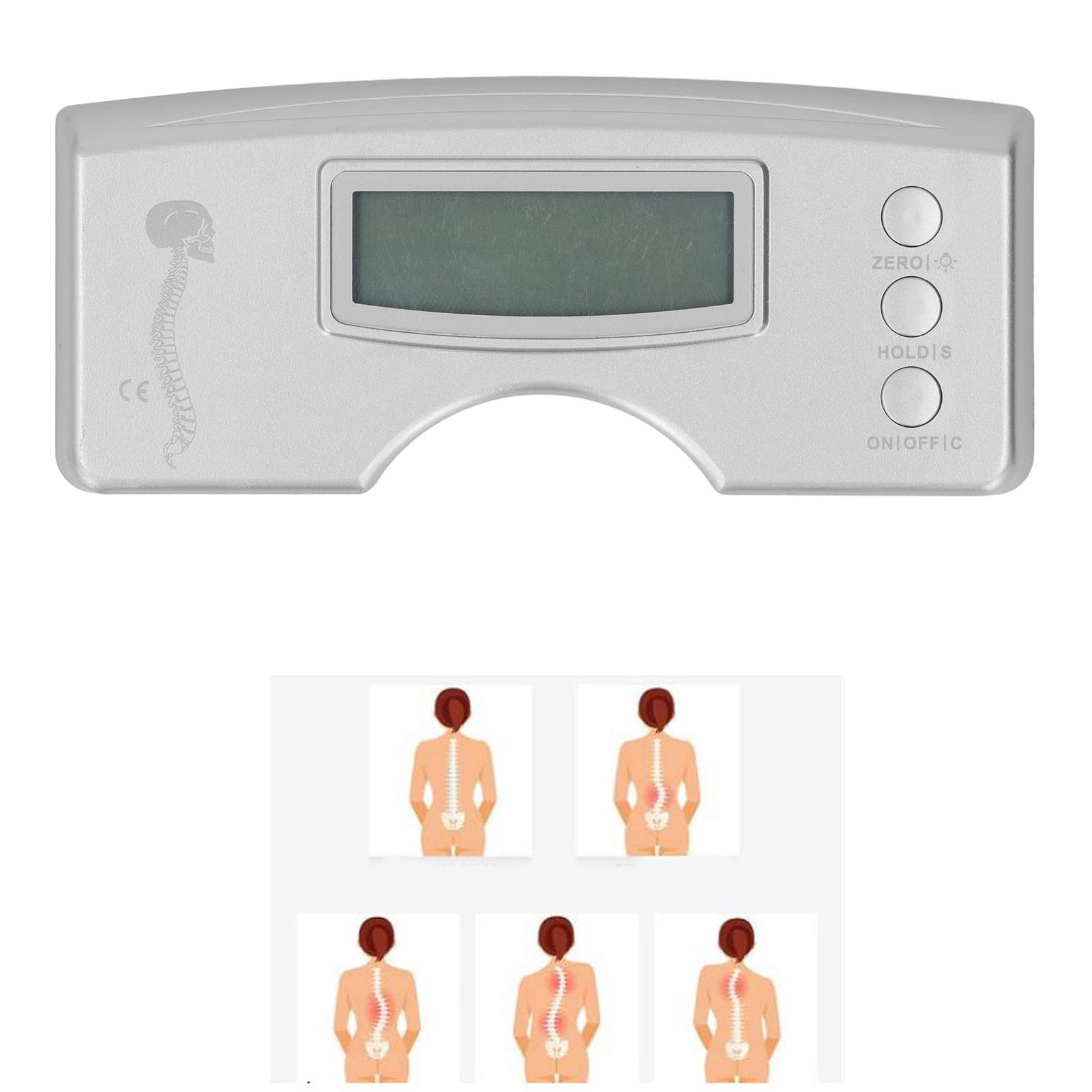 Digital Scoliometer, Digital Display Scoliosis Meter Human Spine Electronic Scoliometer Detector 0 to 30 Degree Digital Scoliometer Compact for Home