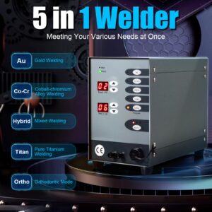 Automatic Spot Welder Jewelry Welder, Automatic Pulse Argon CNC Spot Welder Welding Machine Arc Welder Kit for DIY Jewelry Repair Gold and Hardware Workpiece Welding 50-600A, 110V 100W (US Stock)