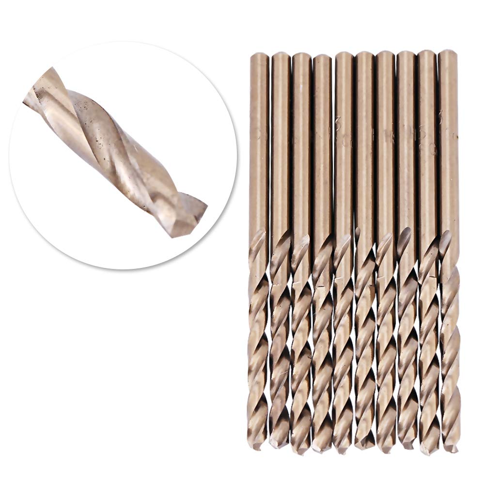 M35 Cobalt Drill Bit, M35 Cobalt Drill Bit Set 1.0-5.0MM for Drilling on Stainless Steel Metal Cast Iron More, Drill Bits (3mm)