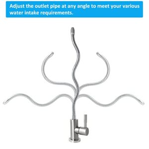 2023 Lead-Free Drinking Water Faucet with Flexible Gooseneck, SUS304 Stainless Steel Beverage Kitchen Water Filter Faucet Fits Most Water Purifier Filter Filtration Systems or Reverse Osmosis Units