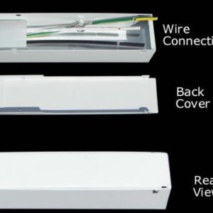 24” Hardwired Power Strip, 6 Vertical Outlets (NOT Tamper Resistant), NO Ears (Without mounting tabs), 15A (NOT a 20 Amp Unit), with USB, White