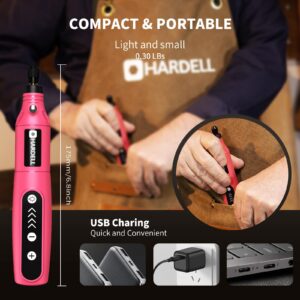 HARDELL Cordless Rotary Tool 3.7V 5-speed& 282 Rotary Tool Accessories Kit