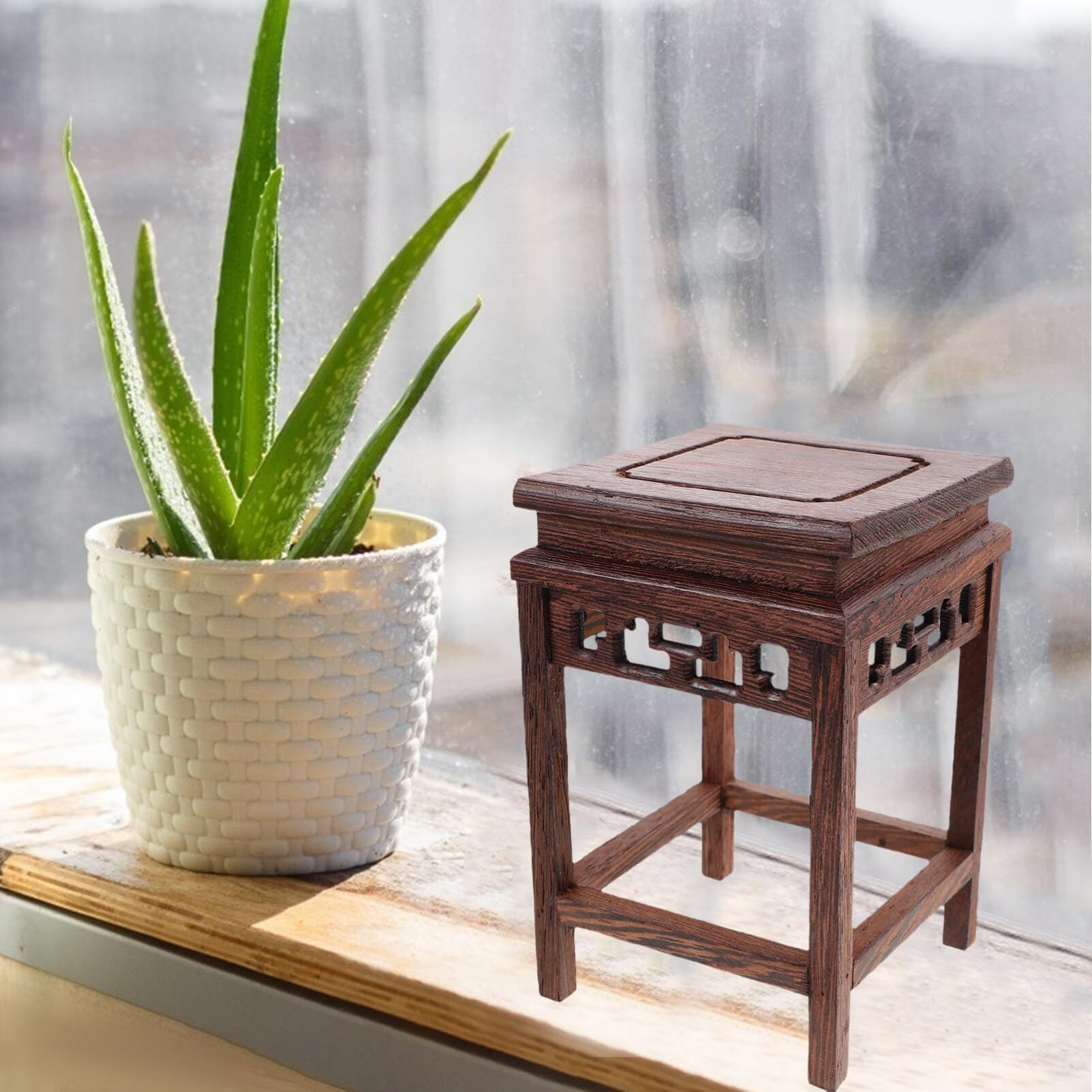 Cabilock Tall Plant Stand Pot Holder Flower Shelf Rack Display Table Wood Plant Riser Stands Stool Bonsai Holder