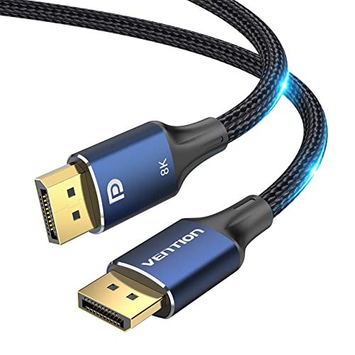 VENTION 8K DisplayPort Cable 1.4 3FT, Display Port Cable 144hz Ultra High Speed 32.4Gbps, 8K@60Hz 4K@144Hz 2K@165Hz HDR HBR3 DP Monitor Cable for Laptop PC TV Gaming Monitor