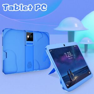 7 Inch Kids Tablet, 2.4G 5G Dual Screen Wifi and 5.0 Bluetooth Connection, 4GB RAM and 32GB Memory, 5000mAh Capacity, 6 to 10 Small Endurance Time for Kids Reading Taking Photos Video Music(Blue)