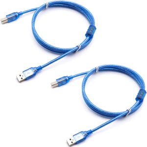 naughtystarts 2pcs usb data sync cable for arduino uno r3 board atmega328p mega2560 about 1.5m / 4.9ft long