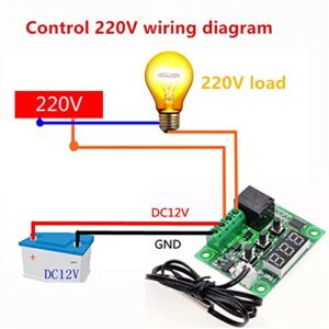 VELORE XH-W1209 Digital Display Temperature Controller Precision Temperature Controller Temperature Control Switch Mini temperatur