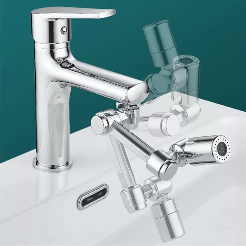 1440° Universal Faucet Extension Rotating Arm Aerator/Multifunctional Swivel Robotic Arm Adapter for Bathroom Kitchen