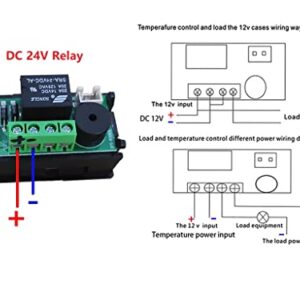 Digital Display Microcomputer Thermostat Temperature Controller Switch Temperature Sensor Microcomputer Thermostat for Air Conditioning System DC 24V