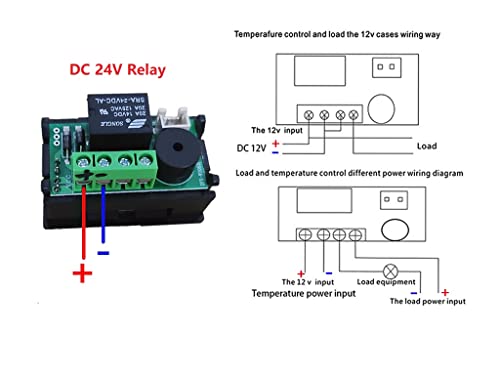 Digital Display Microcomputer Thermostat Temperature Controller Switch Temperature Sensor Microcomputer Thermostat for Air Conditioning System DC 24V