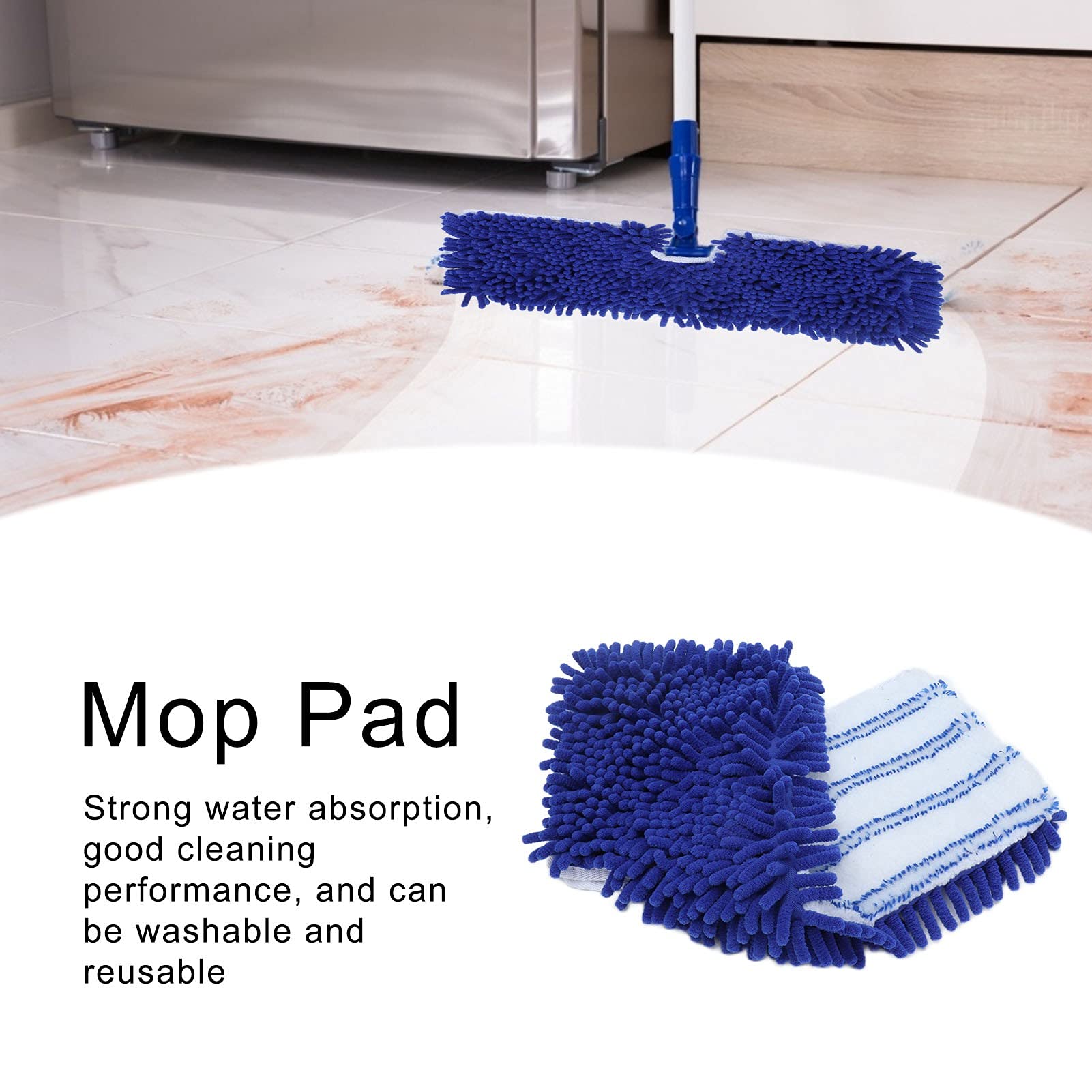 2PCS Mop Replacement Pads Floor Mop Refill Professional Cloth Replacement Reusable Washable Microfiber Mop Refill for O Cedar