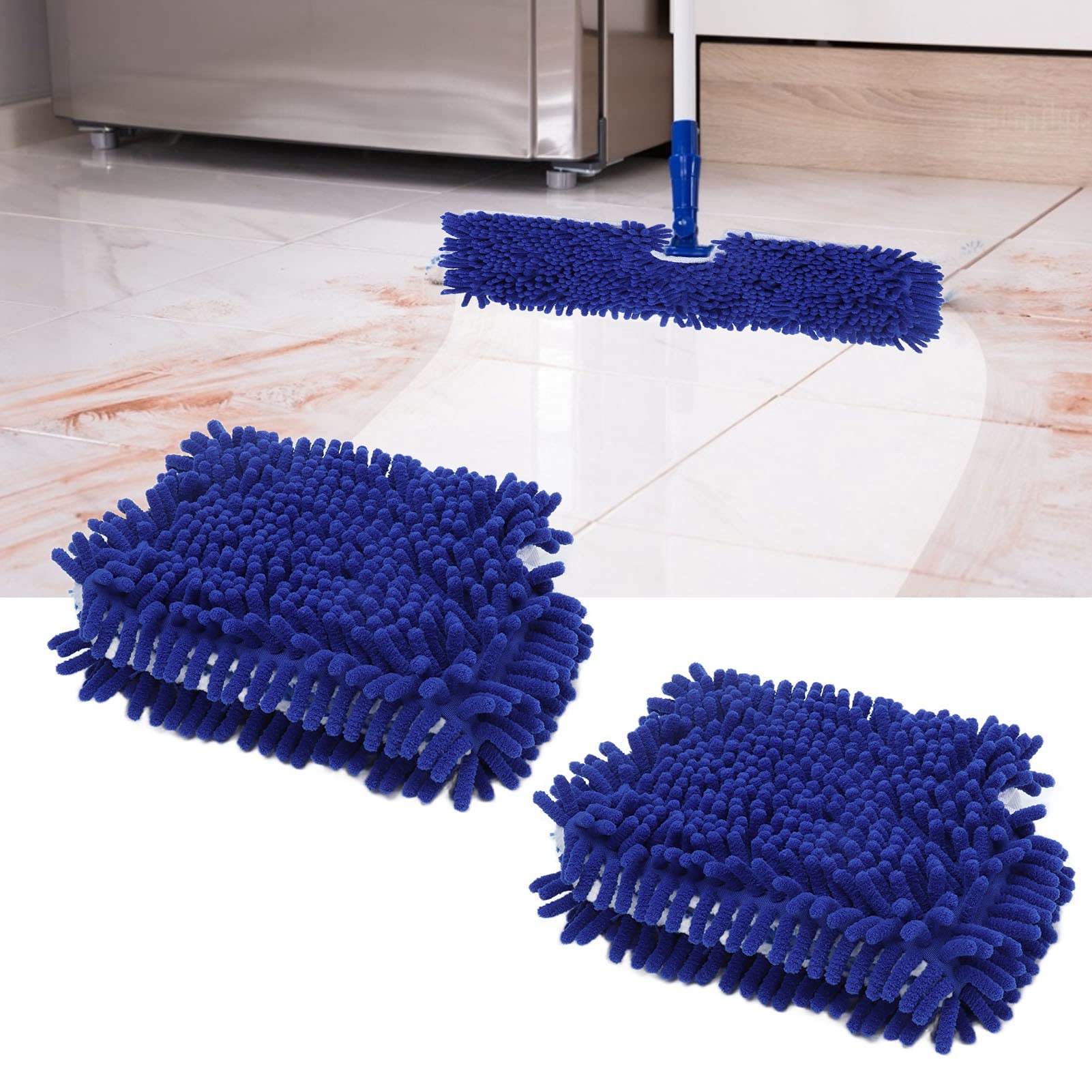 2PCS Mop Replacement Pads Floor Mop Refill Professional Cloth Replacement Reusable Washable Microfiber Mop Refill for O Cedar