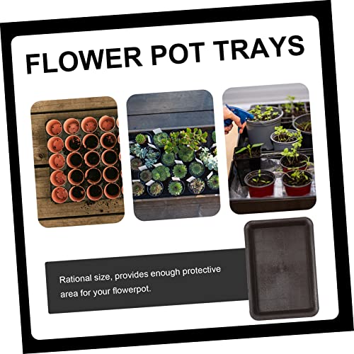 SECFOU 6pcs Pallets Pot Brick Window Practical Sill Duty Large Plants Saucers Stand Succulent Tools Design Tray Plates Red Square Bonsai Hevay -Shaped Drip Potted Base