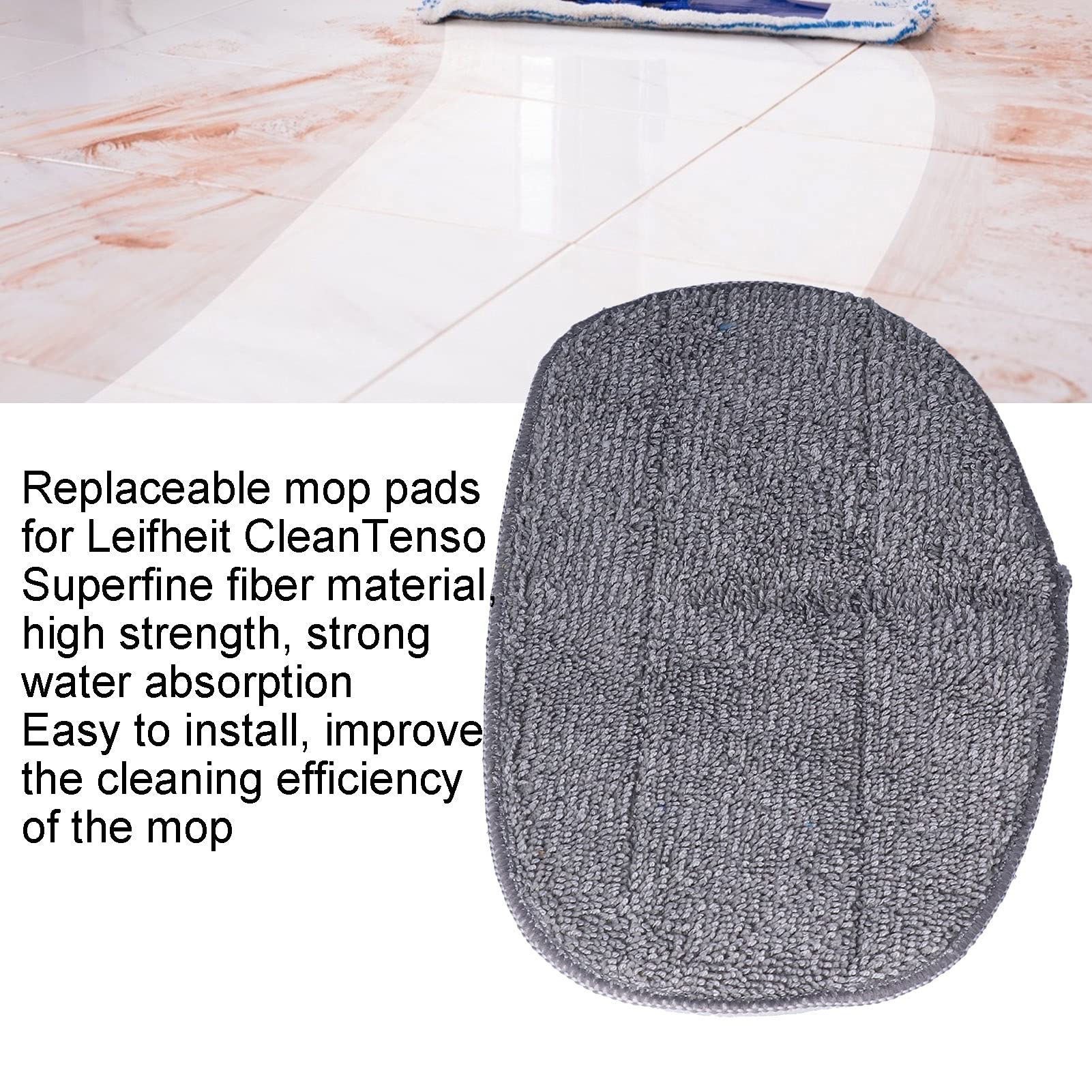 Pssopp 5PCS Cloth Replacement Replacement Pads Washable Mop Refill Microfiber Mop Refill for Leifheit CleanTenso