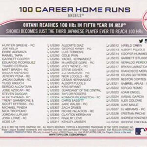 2022 TOPPS UPDATE #US92 SHOHEI OHTANI 100 CAREER HOME RUNS ANGELS BASEBALL MLB