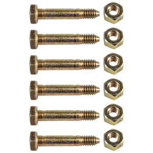 (1/4" x 1-9/16") 53200500 532005 snow blowers shear pins bolts nuts fits ariens 05907 510016 51001600 b1sb918 am123342 710-04954 (set of 6)