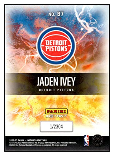 JADEN IVEY RC 2022-23 Panini Instant Breakaway ROOKIE /2304#7 Pistons NM+-MT+ NBA Basketball