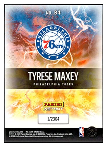 TYRESE MAXEY 2022-23 Panini Instant Breakaway /2304 NM+-MT+ NBA Basketball #4 76ers