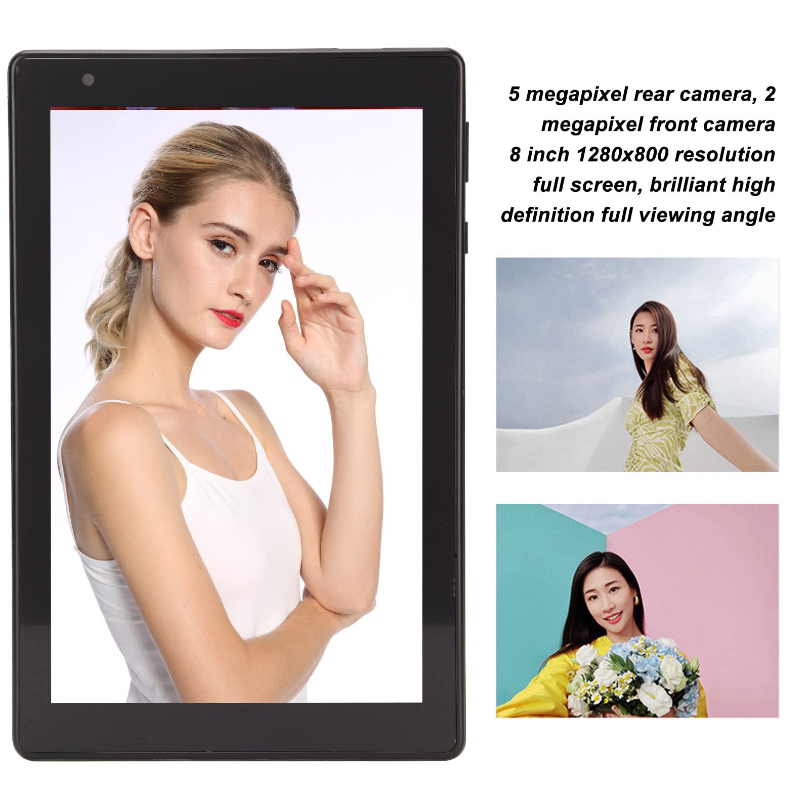 Pomya Tablet, 8 Inch 1280x800 IPS LCD Tablet for Android 5.1, 2GB RAM 32GB ROM Dual Cards Dual Standby Tablet, 4G Network Calling Tablet for Daily Life