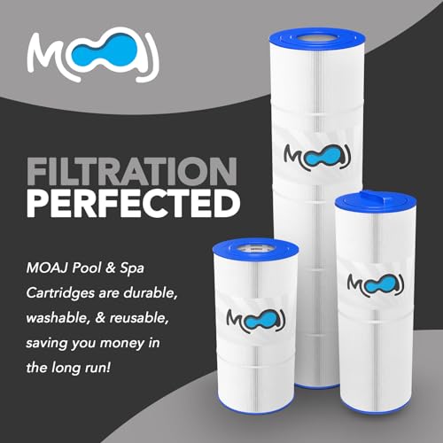 MOAJ Advanced Spa Filter Replaces PPG50, PPG50P4, Filbur FC-0314, Unicel 6CH-49, Sunrise Spas | 8" x 6" | 35 Square Foot Filtration Area Per Cartridge | Durable, Washable & Reusable | Based in USA