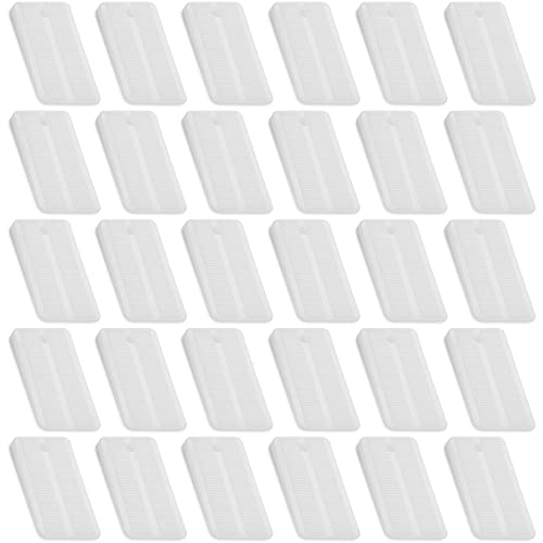 Qualihome Nylon Plastic Shims for Leveling - Clear Plastic Wedges for Home Furniture, Toilet, Bed, Restaurant Table Wedges - Non Slip Levelers, Stabilizers with Ribbed Design - 1-1/8" x 2" (30 PACK)