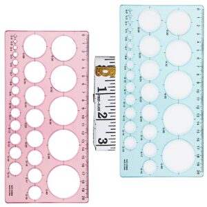 3pcs nipple rulers, nipple ruler for flange sizing measuring tool plastic nipple ruler circle stencil circle templates ruler set with soft ruler for woman nipples, breast pump sizing tool