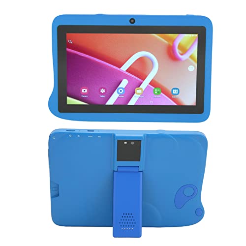 Jectse Kids Tablet, 7 Inch 1960x1080 IPS Toddler Tablet with 5MP Front 8MP Rear Camera, 4GB 32GB 2.4G 5G WiFi Tablet for 10, 5000mAh Battery, Shockproof Case (Blue)