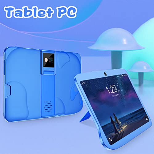 Jectse Kids Tablet, 7 Inch 1960x1080 IPS Toddler Tablet with 5MP Front 8MP Rear Camera, 4GB 32GB 2.4G 5G WiFi Tablet for 10, 5000mAh Battery, Shockproof Case (Blue)