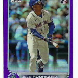 JULIO RODRIGUEZ 2022 Topps Chrome Update #USC150 PURPLE REFRACTOR PARALLEL Baseball Rookie Card RC Seattle Mariners