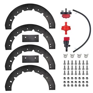 mikatesi 753-0613 731-0782 731-0781 731-0780 721-0287 snow blowers rubber spirals paddles set with hardware kit for mtd 21" 20" snowblowers