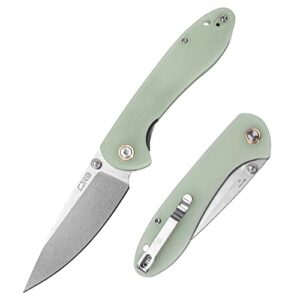 CJRB Feldspar Green Bundled with Ria Blue Great EDC Knife Companion