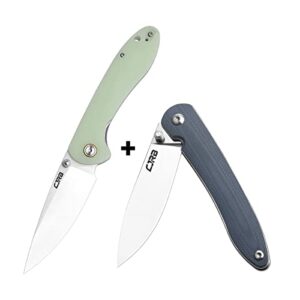 cjrb small feldspar green bundled with ria blue great edc knife companion