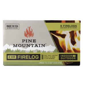 Pine Mountain Java-Log Firelog Made from Recycled Coffee Grounds (4-Hour Burn Time, 4 Logs) and Pine Mountain 2HR Trad Fire Logs (6 Logs, 2-Hour Burn Time)