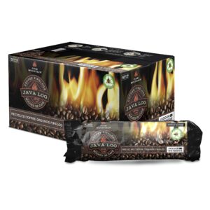 Pine Mountain Java-Log Firelog Made from Recycled Coffee Grounds (4-Hour Burn Time, 4 Logs) and Pine Mountain 2HR Trad Fire Logs (6 Logs, 2-Hour Burn Time)