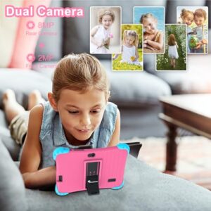 Kids Tablet 7 inch Tablet for Kids 2-12 Android 11 Toddler Tablet 2+32GB Childrens Tablet Kids APP Preinstalled Learning Tablet, with GMS Certified, Dual Camera, Parental Control, Shockproof Case