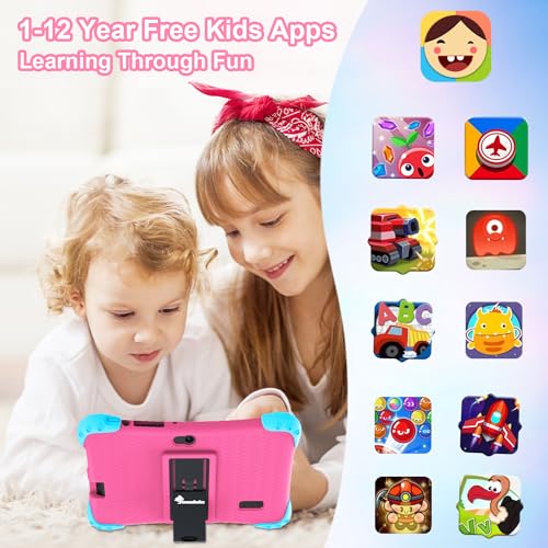 Kids Tablet 7 inch Tablet for Kids 2-12 Android 11 Toddler Tablet 2+32GB Childrens Tablet Kids APP Preinstalled Learning Tablet, with GMS Certified, Dual Camera, Parental Control, Shockproof Case