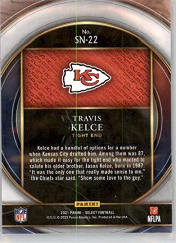 2021 Panini Select Select Numbers #22 Travis Kelce Kansas City Chiefs NFL Football Trading Card