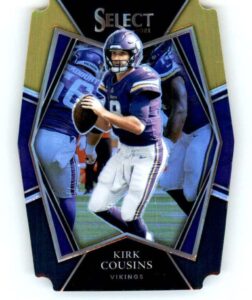 2021 panini select black and gold prizm die-cut #123 kirk cousins premier level minnesota vikings nfl football trading card