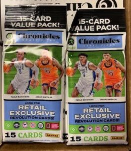 2022-23 panini chronicles draft basketball two value cello pack lot factory sealed (look for rookies of pablo banchero; jaden ivey; jalen duren and more)