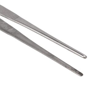 Biitfuu Bonsai Tweezers Stainless Steel Moon Spatula Head Stainless Steel Bonsai Tweezers for Curved Style (Straight)