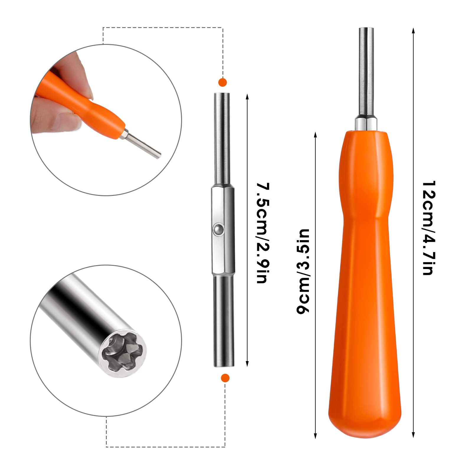 Gamebit Security Screwdriver, Double-ended 4.5mm 3.8mm Gamebit Screwdriver Bit Set Replacement,Gamebit Security Screwdriver Kit Compatible with NES,SNES,N64