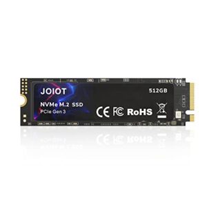 joiot 512gb ssd nvme m.2 internal solid state drive w/v-nand technology, storage and memory expansion for gaming, max speed,black