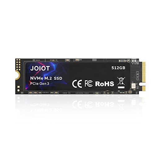 JOIOT 512GB SSD NVMe M.2 Internal Solid State Drive w/V-NAND Technology, Storage and Memory Expansion for Gaming, Max Speed,Black