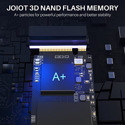 JOIOT 512GB SSD NVMe M.2 Internal Solid State Drive w/V-NAND Technology, Storage and Memory Expansion for Gaming, Max Speed,Black