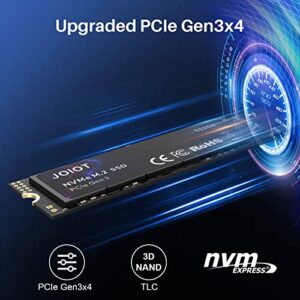 JOIOT 512GB SSD NVMe M.2 Internal Solid State Drive w/V-NAND Technology, Storage and Memory Expansion for Gaming, Max Speed,Black