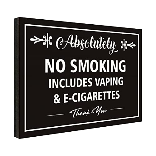 No Smoking Sign for House, No Vaping Sign for Home, Use for Office or Business Front Door Warning Reminder Signs, Smoke Free Restaurants & Gas Stations Wall Decor Use 3.55" x 5.15" - PMA014