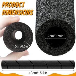 Pipe Insulation Foam Tube 3/5 Inch No Adhesive or Glue Black Pipe Insulation Foam Tube for Beach Swimming Pool Cargo Padding Ice Rink Bumper, 40 cm/ 15.7 Inches(2 Pieces)